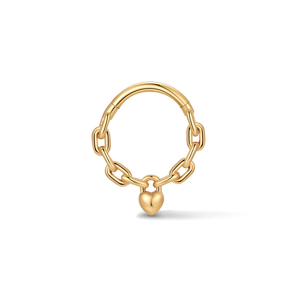 Padlock Heart Segment Ring Stainless Steel In Gold Silver SkinKandy AU Padlock Heart Segment Ring Stainless Steel In Gold Silver SkinKandy AU