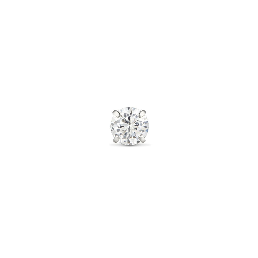 Titanium Round Bezel Top Piercing In Silver | SkinKandy AU