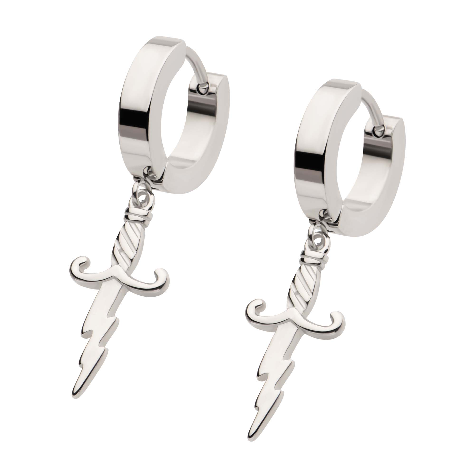 Lightning Dagger Huggie Drop Earrings | SkinKandy AU